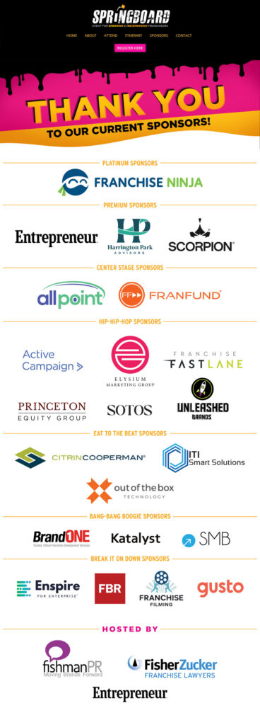 Sponsors - Franchise Springboard